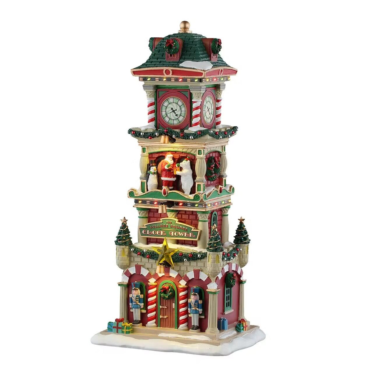 Lemax The Village Square Clock Tower – Delectable Collectibles Inc.